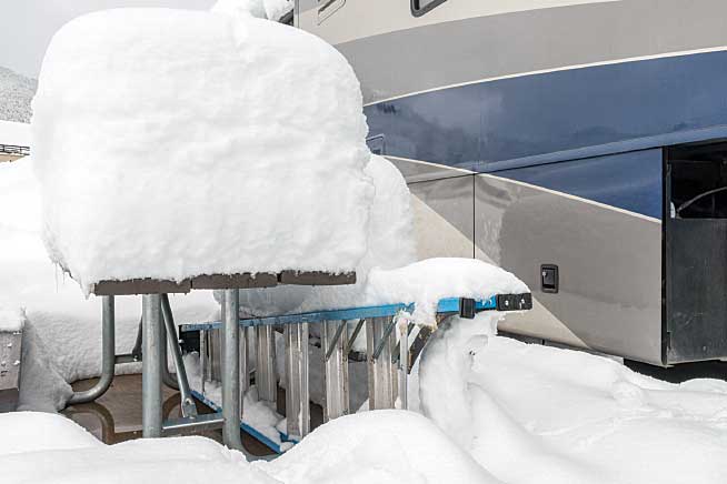 Winter RV Travel in a Motorhome